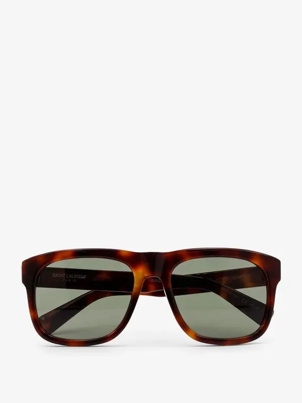 Saint Laurent Acetate Sunglasses With Engraved Logo - Multicolor