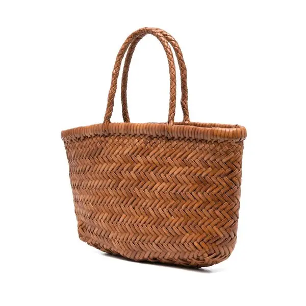 Dragon Diffusion Woven Leather Tote Bag - Brown