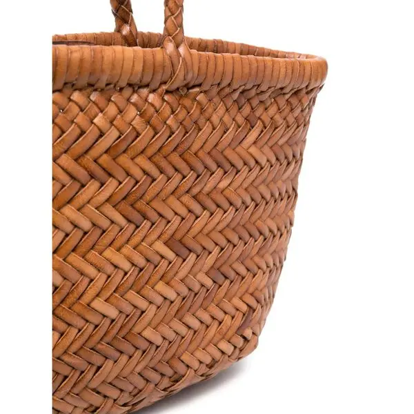 Dragon Diffusion Woven Leather Tote Bag - Brown