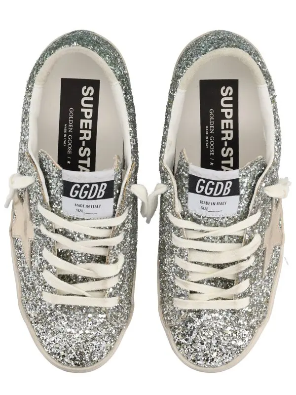 GOLDEN GOOSE Superstar Glitter Sneakers - Silver