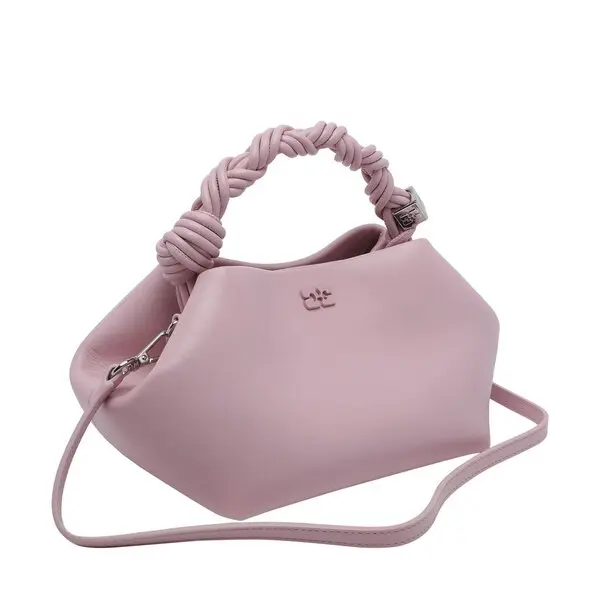 GANNI Small Bou Handbag With Braided Top Handle - Pink