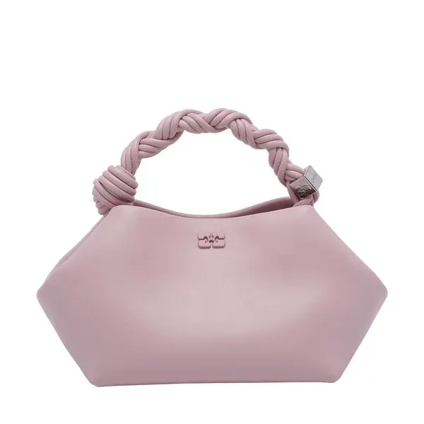 GANNI Small Bou Handbag With Braided Top Handle - Pink