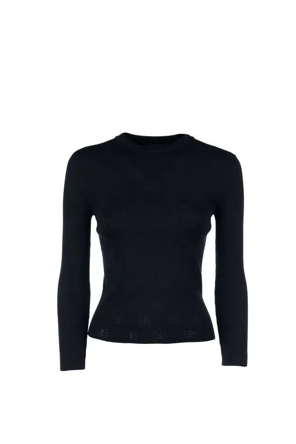 Balenciaga Crewneck Knit Top - Multicolor