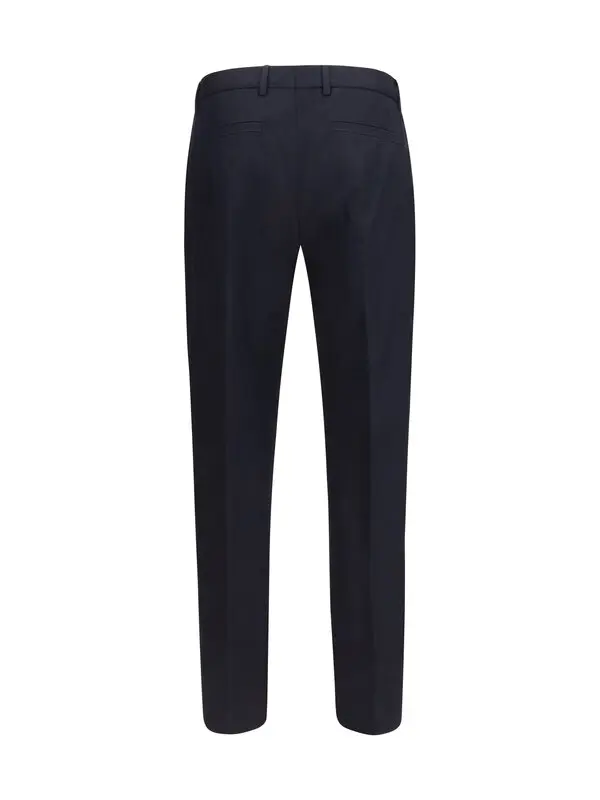 Zegna Cotton And Linen Tailored Trousers - Black