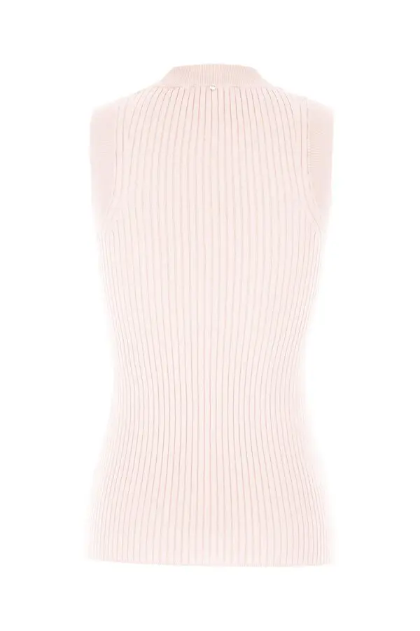 Sportmax Ribbed Sleeveless High Neck Top - Multicolor