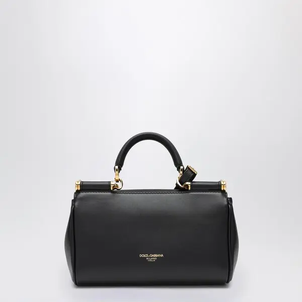Dolce & Gabbana Mini Sicily Handbag In Leather - Black