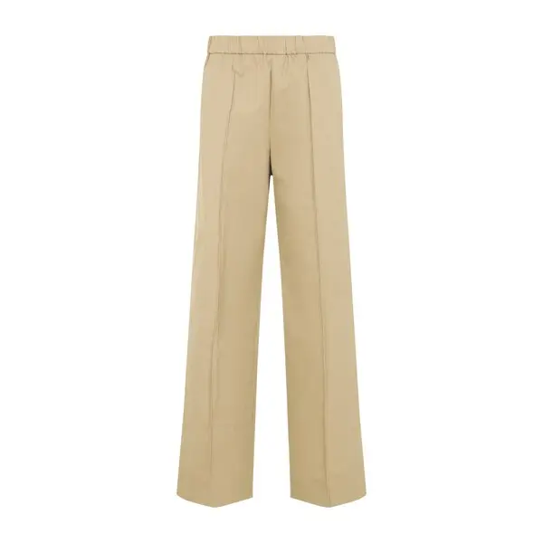 JIL SANDER Relaxed Fit Cotton Wide Leg Pants - Multicolor