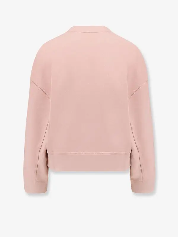 Moncler Cotton Sweatshirt With Embroidered Logo Patch - Multicolor