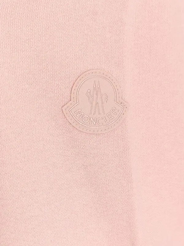 Moncler Cotton Sweatshirt With Embroidered Logo Patch - Multicolor