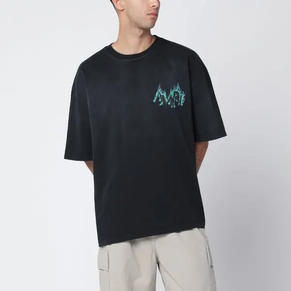 Amiri T-shirt With Flames Logo Print