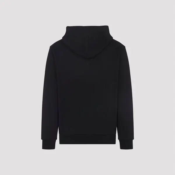 Moncler Cotton Fleece Zip-up Hooded Sweatshirt - Black