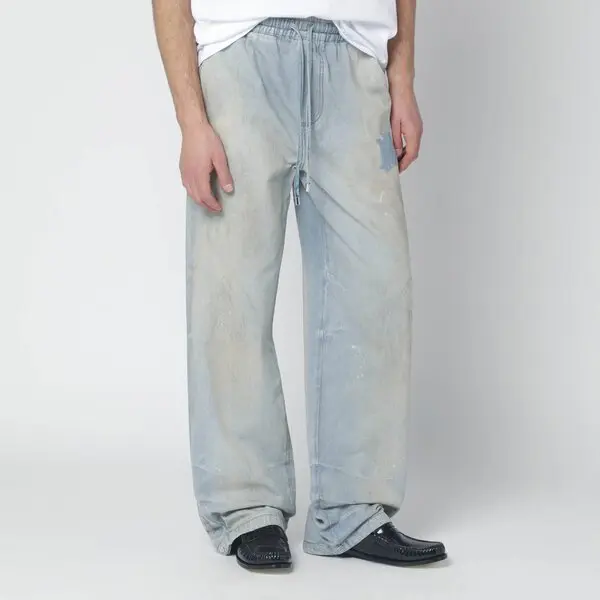Amiri Baggy Jeans In Perfect Antique Indigo - Blue