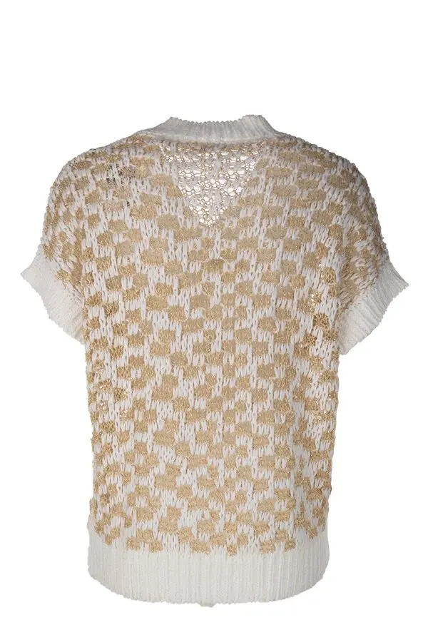 Peserico Textured V-neck Knitwear - Multicolor