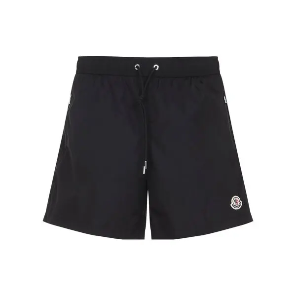 Moncler Polyamide Swimwear With Drawstring Detail - Black