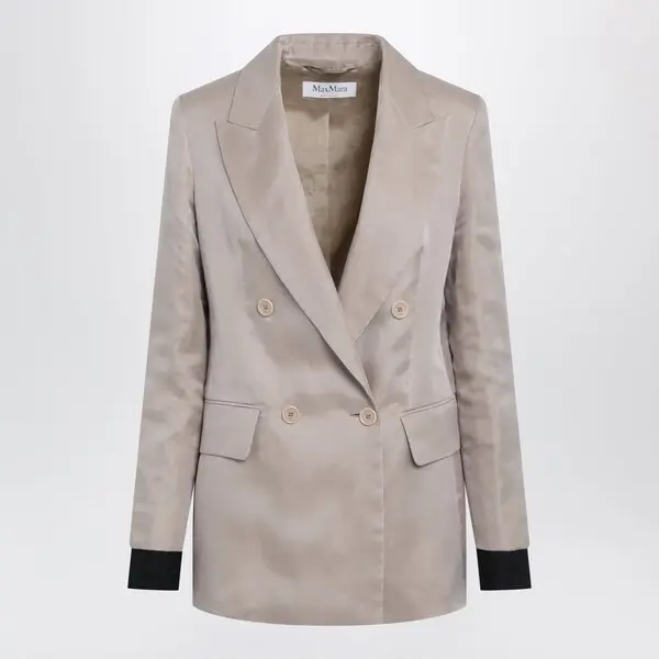 Max Mara Oversized Linen And Organza Blazer - Pink