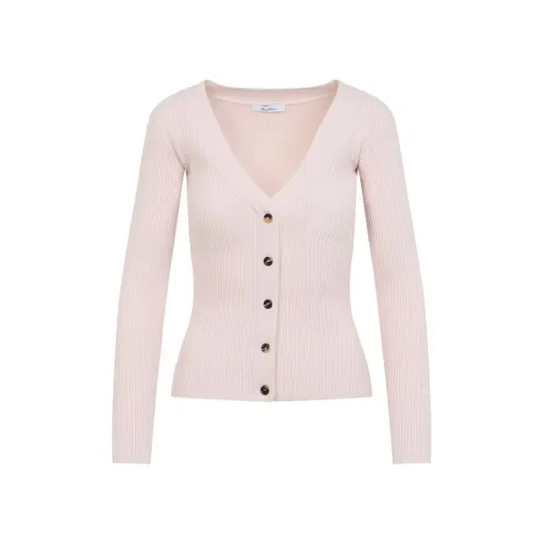 Max Mara Ribbed Wool And Cashmere Cardigan - Multicolor