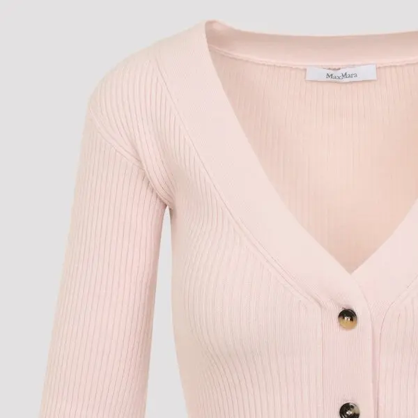 Max Mara Ribbed Wool And Cashmere Cardigan - Multicolor