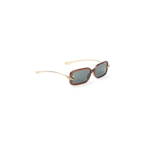 Bottega Veneta Knot Rectangular Sunglasses - Brown