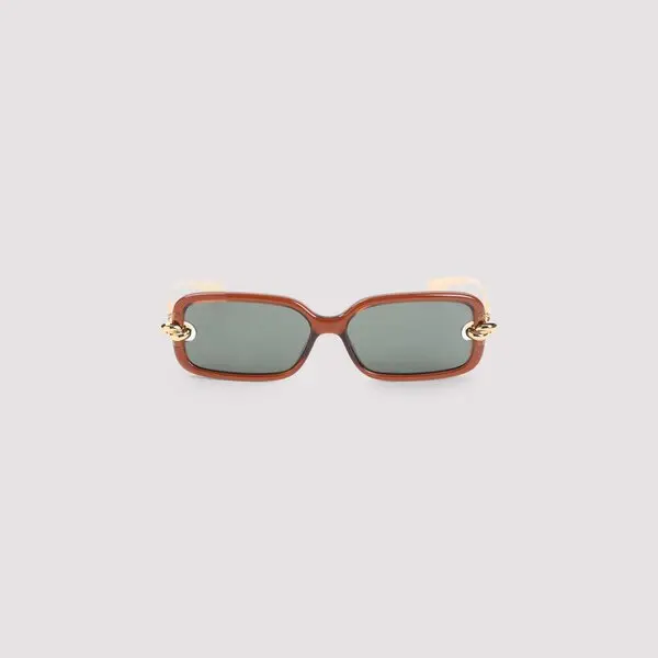 Bottega Veneta Knot Rectangular Sunglasses - Brown