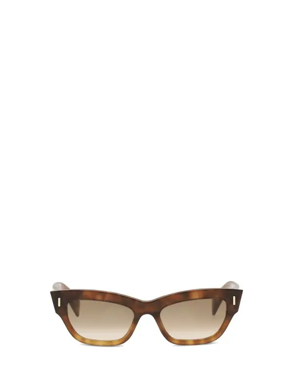 Alexander McQueen Cat-eye Sunglasses With Engraved Logo Detail - Brown
