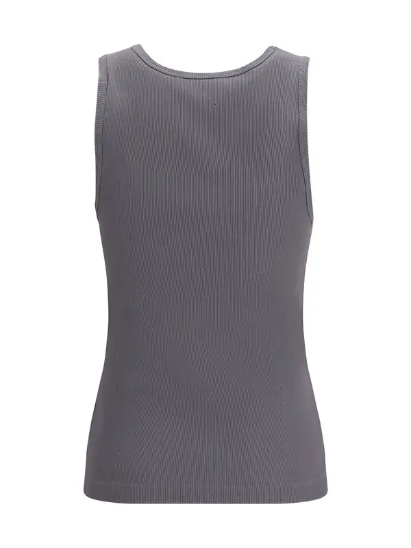 Dolce & Gabbana Ribbed Graphic Print Tank Top
