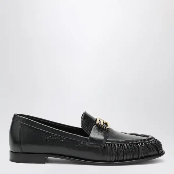 Fendi Nappa Leather Baguette Loafers - Black