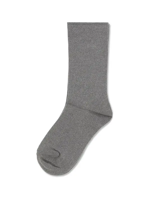 Brunello Cucinelli Cashmere Socks With Lamé Detail