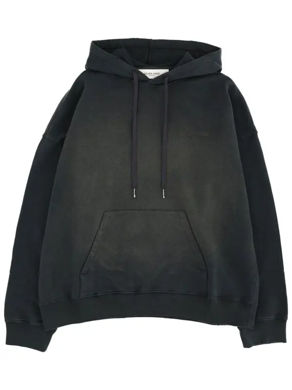 GOLDEN GOOSE Oversized Cotton Hoodie - Black