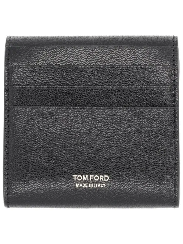 TOM FORD Leather Card Holder - Black