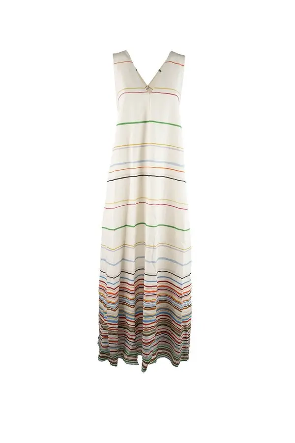 Paul Smith Striped V-neck Maxi Dress