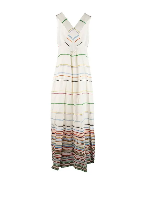 Paul Smith Striped V-neck Maxi Dress