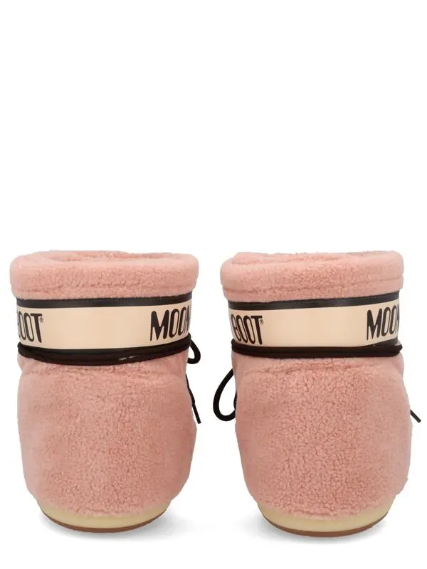 Moon Boot Icon Low Fleece Lace-up Boots - Pink