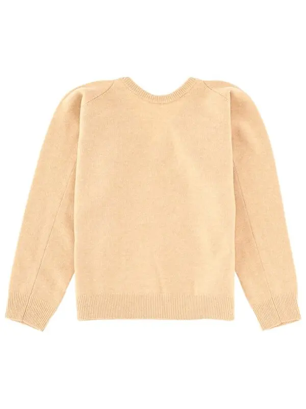 MAISON MARGIELA Wool Jersey V-neck Sweater - Cream