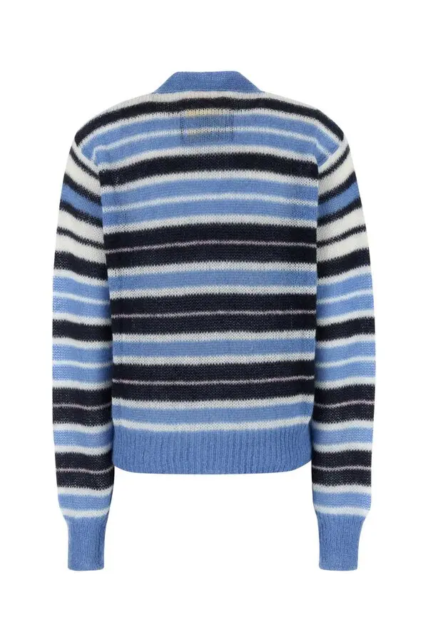 Marni Mohair Blend Cardigan With Stripes