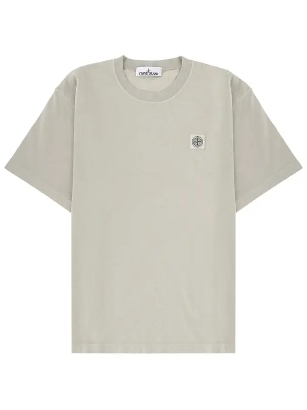 Stone Island T-shirt With Logo Patch - Gray