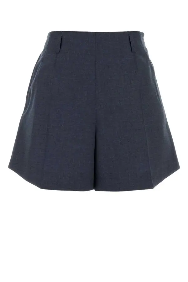 Givenchy Navy Wool Shorts - Blue
