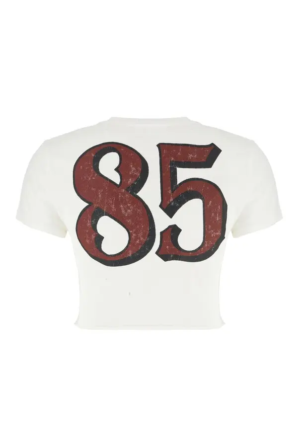 Dolce & Gabbana Cropped T-shirt With Graphic Print
