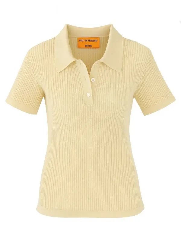 Guest In Residence Shrunken Polo Shirt - Cream