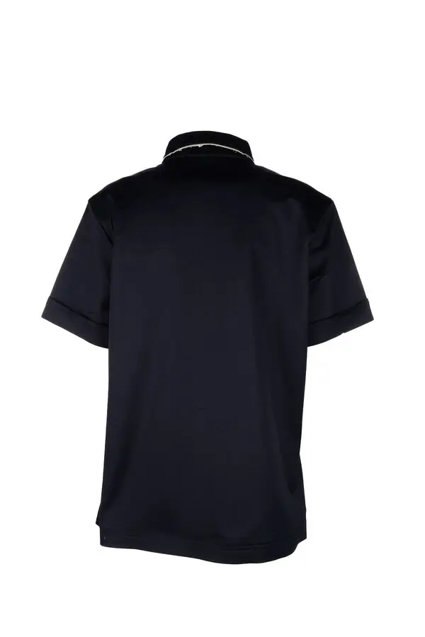 Prada Short Sleeve Collared Knitwear