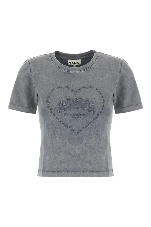 GANNI Cotton T-shirt - Multicolor