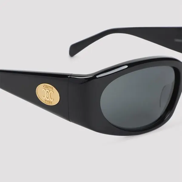 Celine Acetate Journey Sunglasses With Triomphe Signature - Black