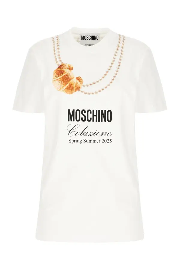 Moschino Short Sleeve T-shirt With "colazione" Graphic - Multicolor