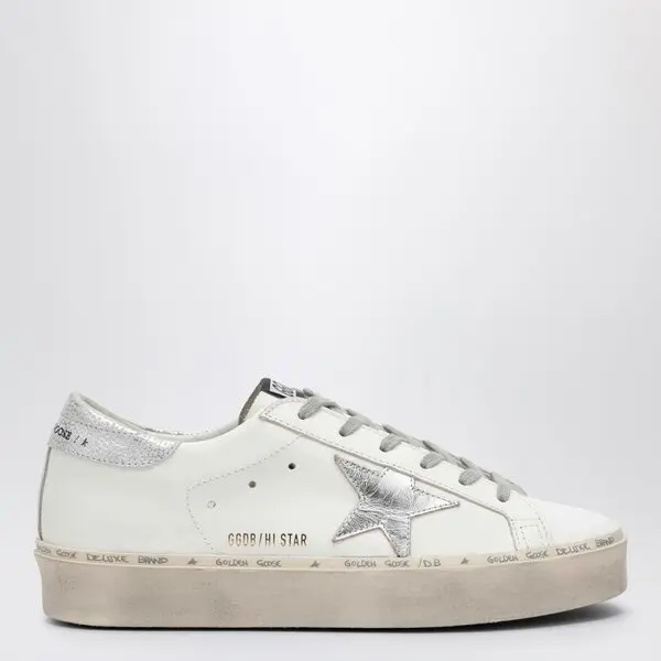 GOLDEN GOOSE Hi-star Sneakers With Star Patch Detail - White