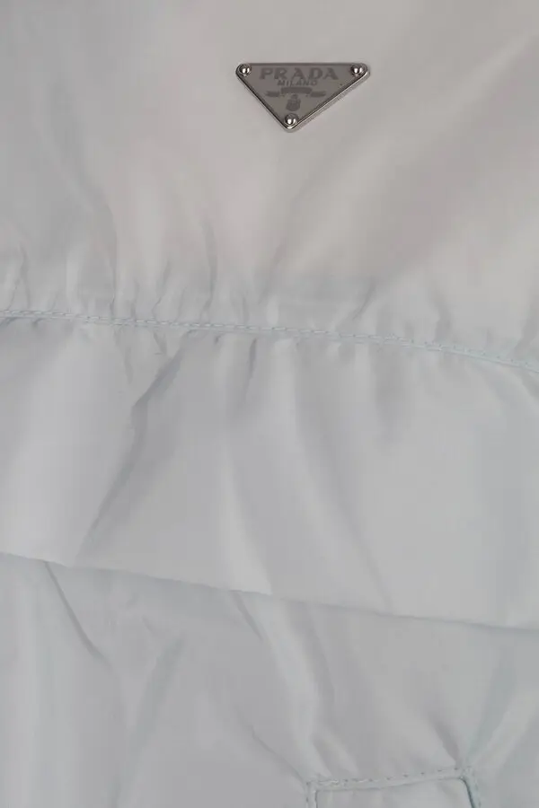 Prada Cropped Hooded Jacket With Drawstring