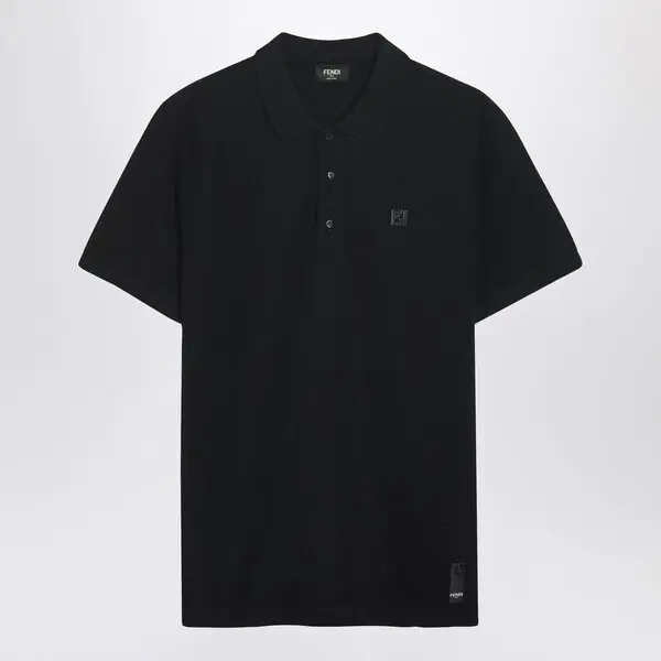 Fendi Pique Polo Shirt - Black