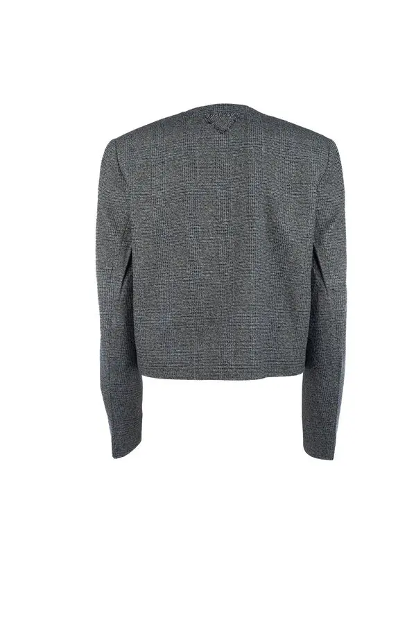 Prada Textured Patterned Blazer - Multicolor