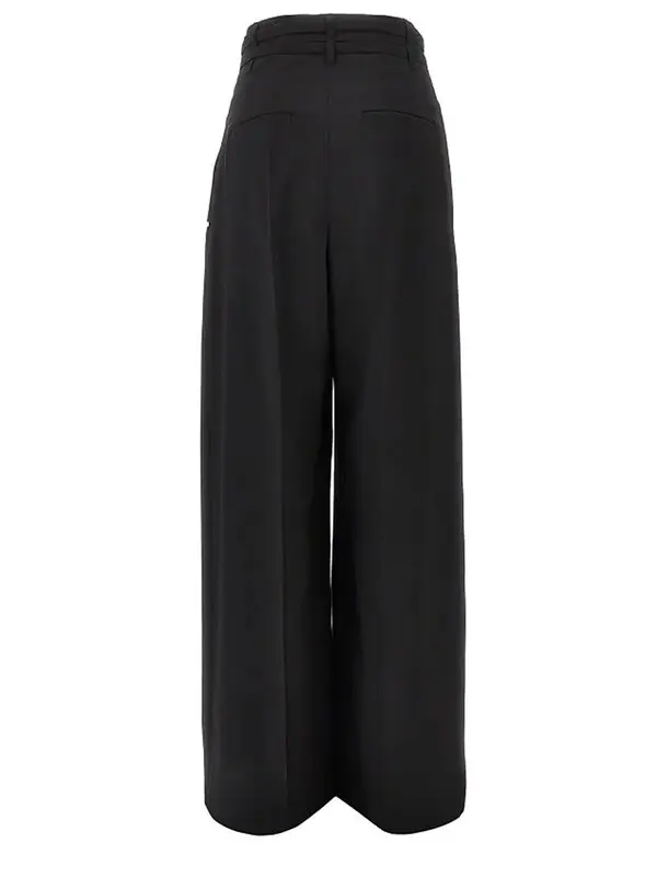 Sportmax Tailored Virgin Wool Trousers - Black