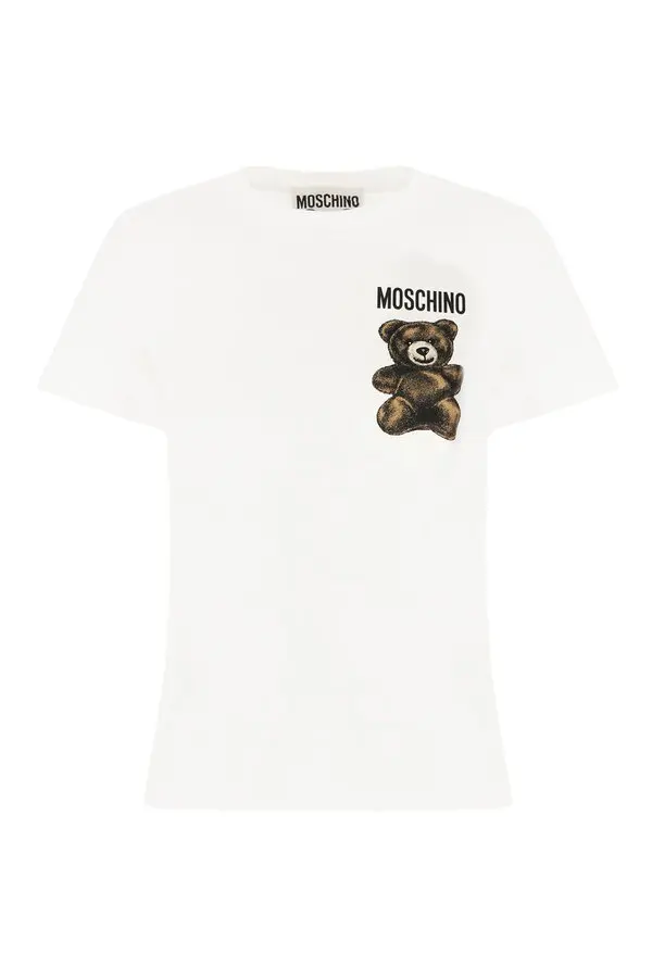 Moschino Cotton T-shirt With Teddy Bear Print - Multicolor
