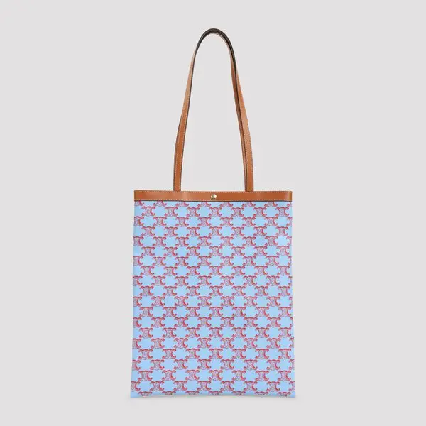 Celine Medium Flat Shopper In Triomphe Canvas