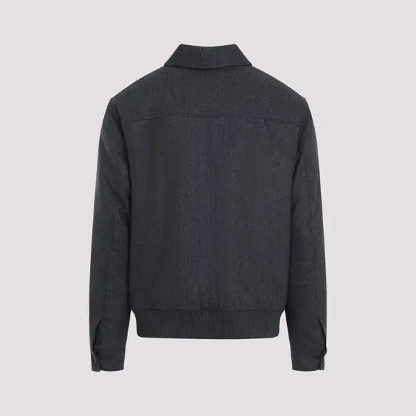 Kiton Virgin Wool Bomber Jacket - Gray